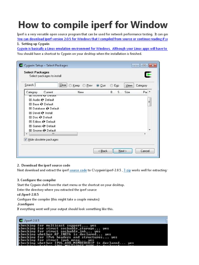 Iperf For Windows Using Cygwin | PDF | Command Line Interface ... Iperf For Windows Using Cygwin | PDF | Command Line Interface ...