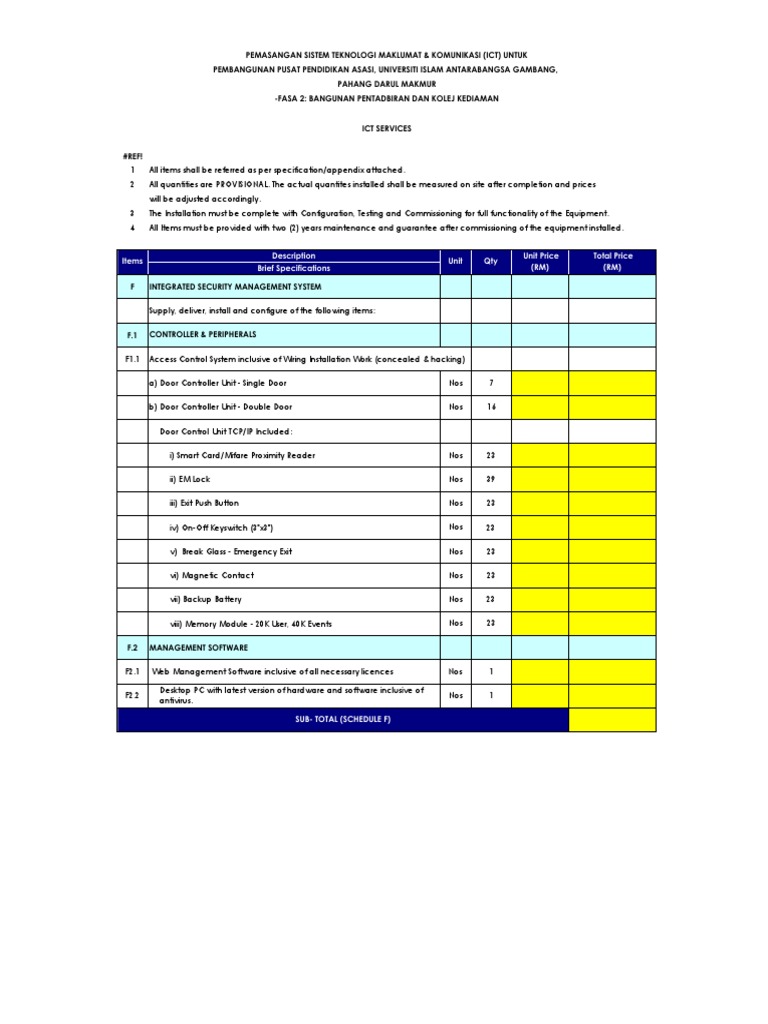 BOQ | PDF | Network Switch | Computer Monitor
