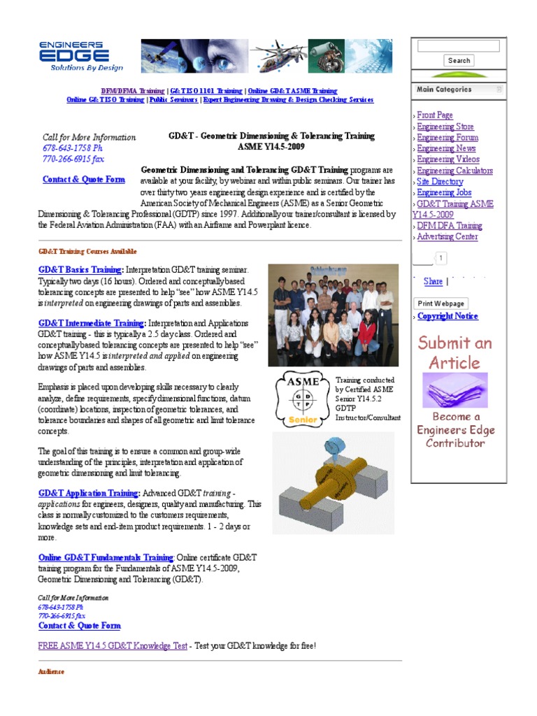 GD&T Training Geometric Dimensioning and Tolerancing Training | PDF ...