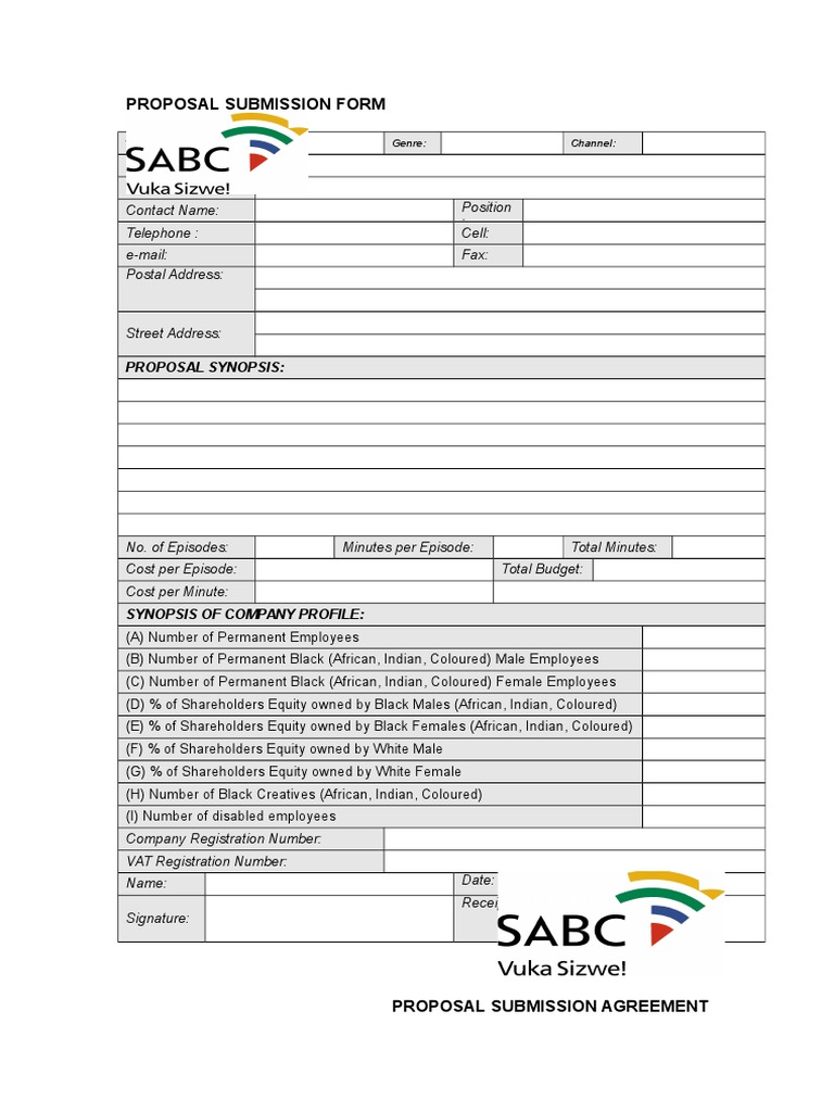 Proposal Submission Forms | PDF | Communication | Business