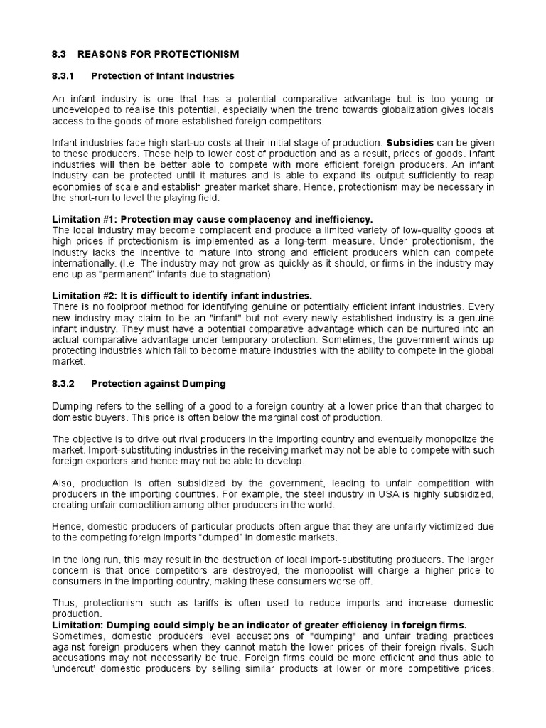 Protectionism: A Double-Edged Sword | PDF | Protectionism | Subsidy