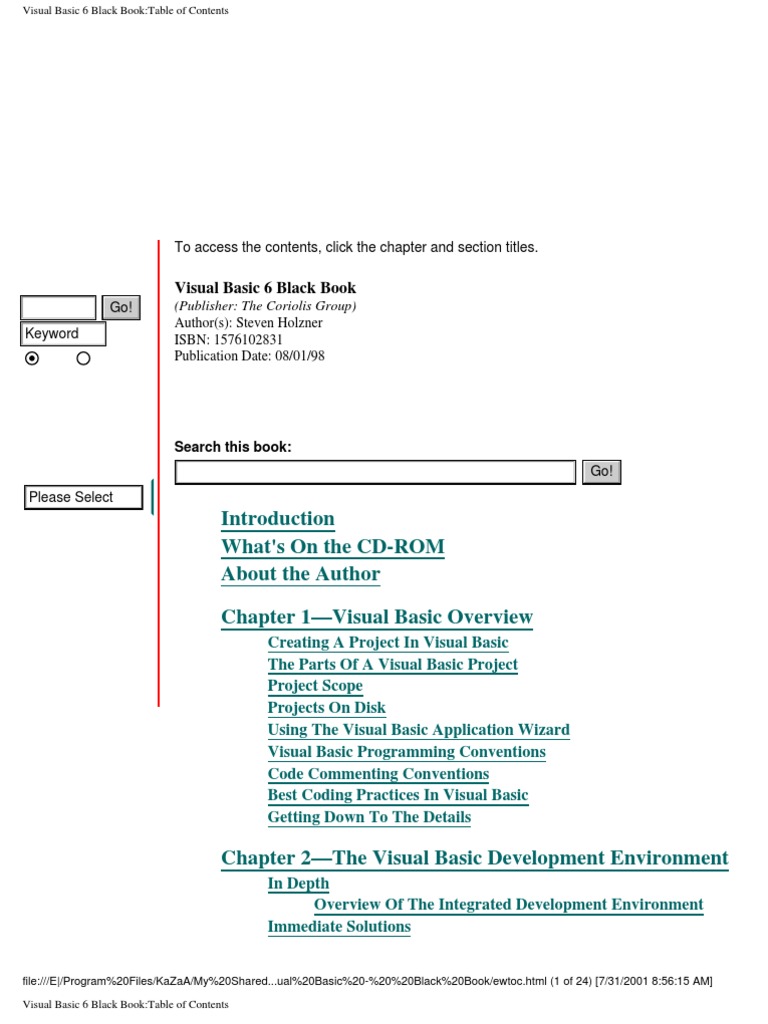 Visual Basic 6 Blackbook | PDF