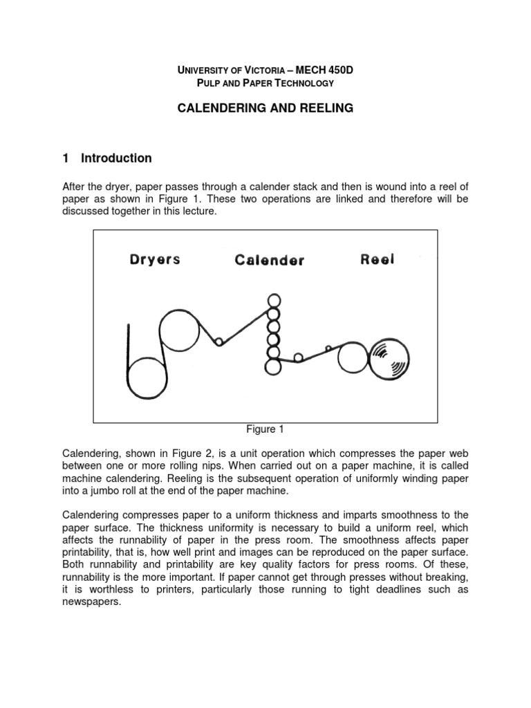 Topic 16 Papermaking Calendering Text | PDF | Paper | Classical Mechanics
