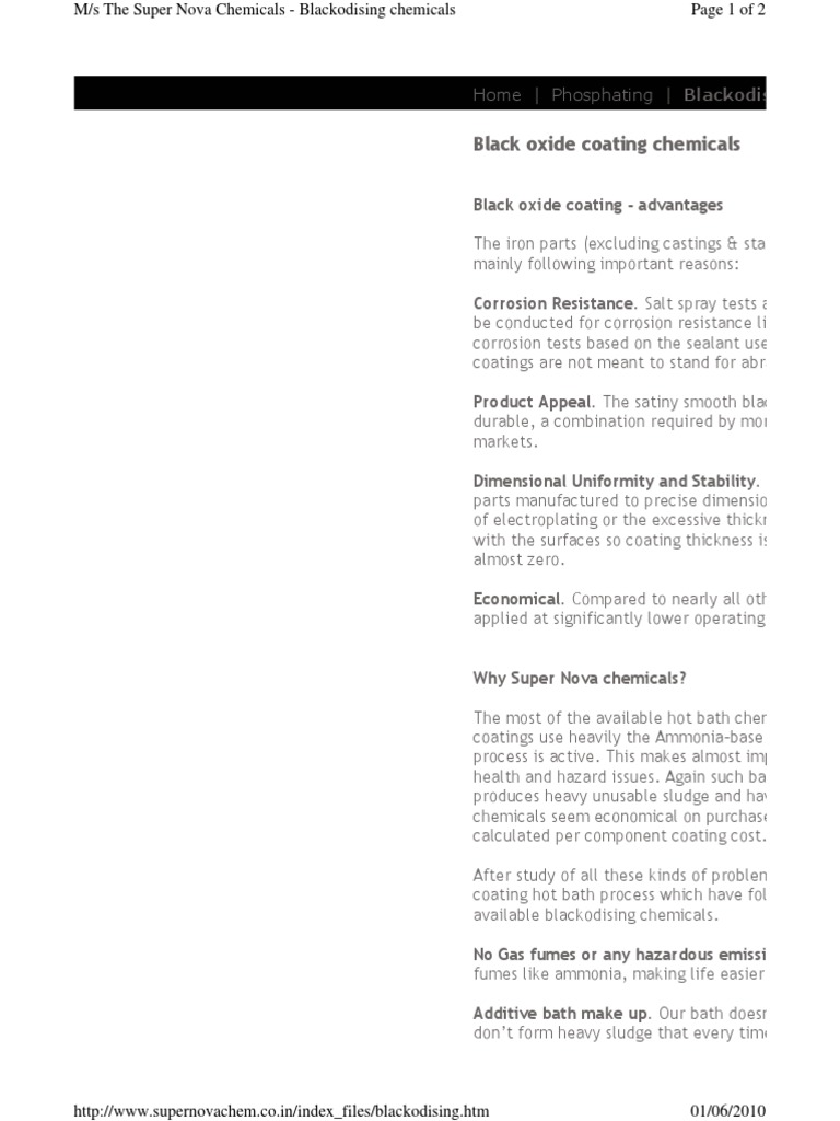 blackodising | Procedural Knowledge | Corrosion