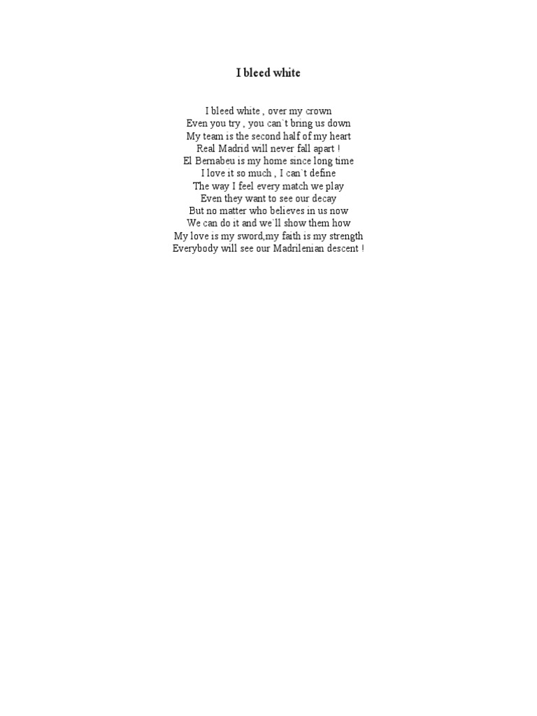 I Bleed White | PDF | Poetry