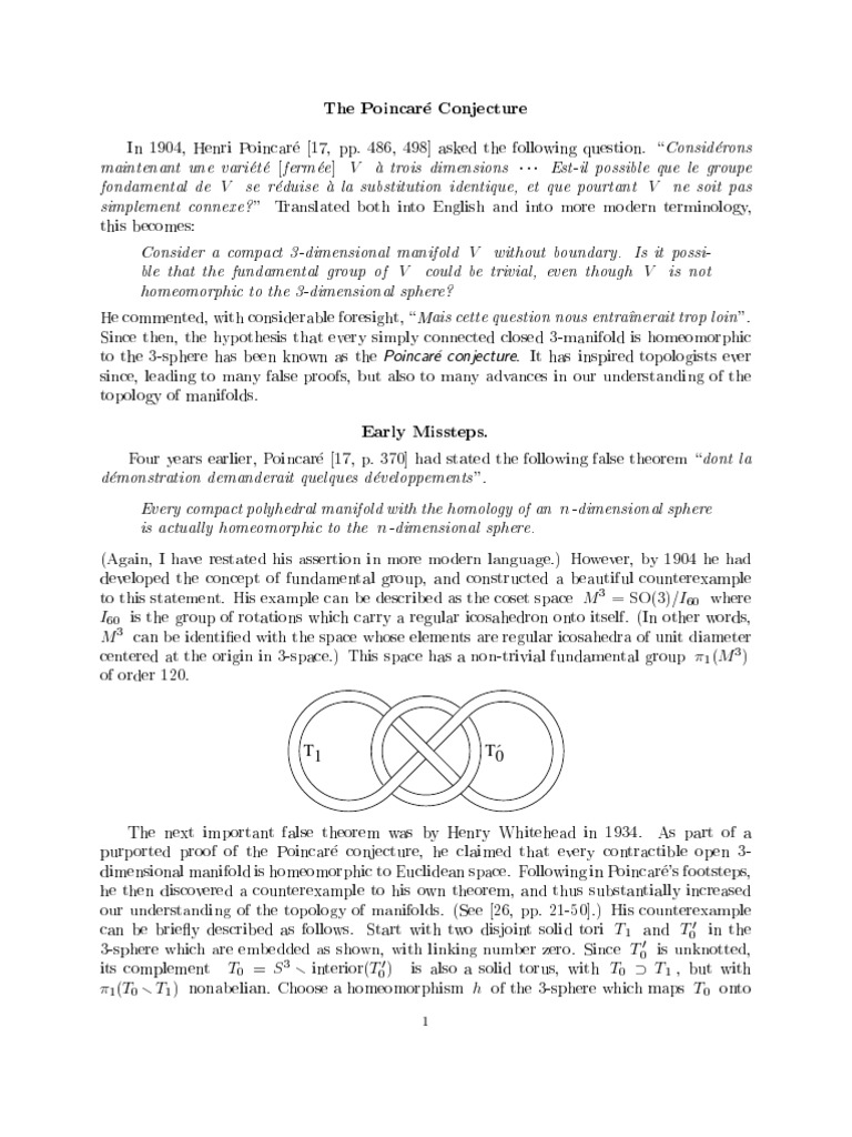 Matematicas-Conjetura Poincare | PDF
