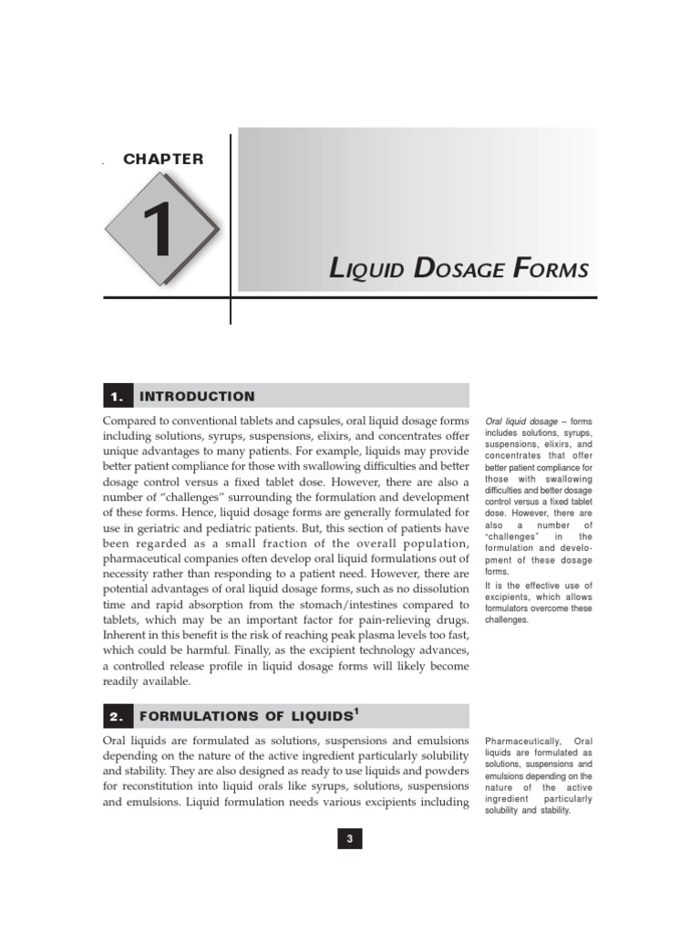 Liquid Dosage Formulation Insights | PDF | Science & Mathematics