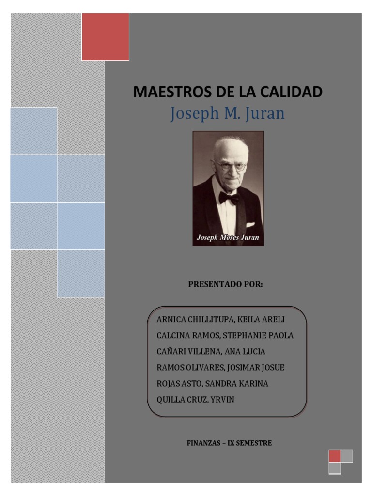 Joseph Juran | PDF | Calidad (comercial) | Gestión de la calidad