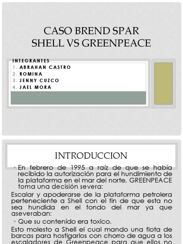 Caso de Shell VS Greenpeace | PDF | Royal Dutch Shell | Petróleo