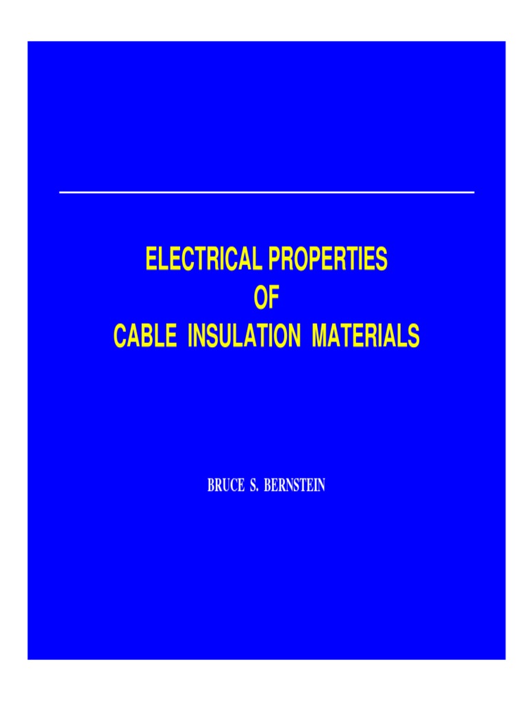 Cable Insulation Materials | PDF | Dielectric | Electrical Breakdown