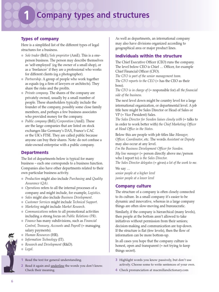 Company Types and Structure | PDF | Chief Executive Officer | Chief ...