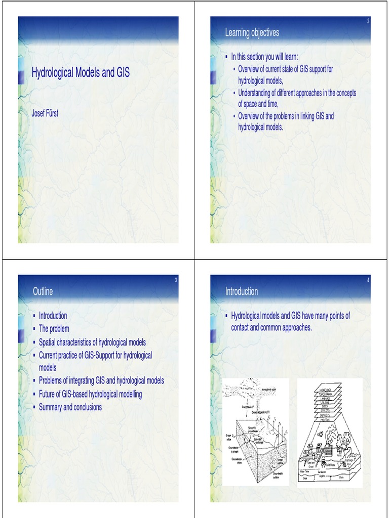 Hydrological Models and GIS: Learning Objectives | PDF | Geographic ...