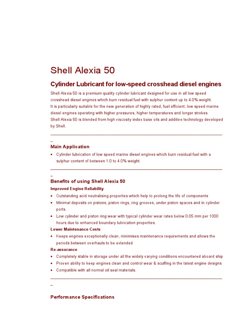 Alexia 50 - TDS | PDF | Diesel Engine | Motor Oil