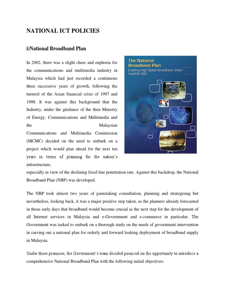 National Ict Policies Print | Internet Access | Voice Over Ip