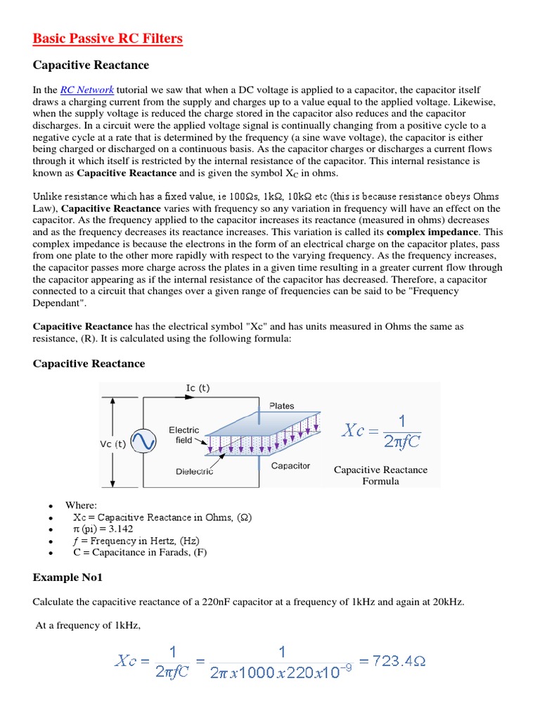 Basic Passive RC Filters | Download Free PDF | Low Pass Filter ...