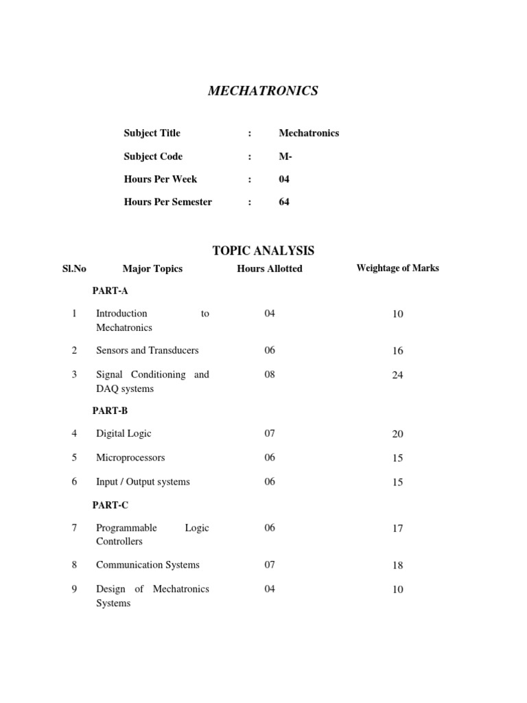 Mechatronics | PDF | Programmable Logic Controller | Microcontroller
