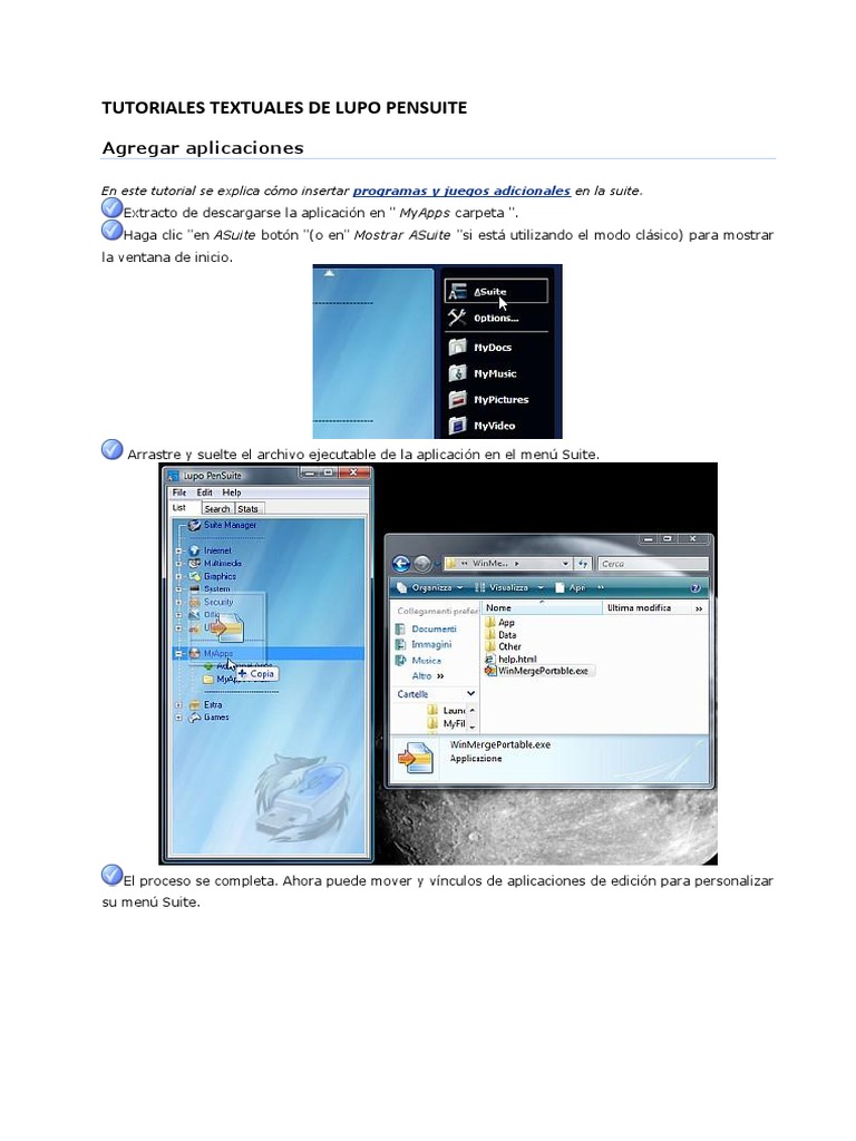 Tutoriales Textuales de Lupo Pensuite | PDF | Point and Click | Archivo de computadora