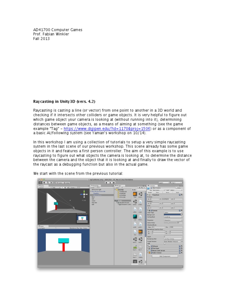 Raycasting Techniques in Unity3D | PDF | 2 D Computer Graphics | Debugging