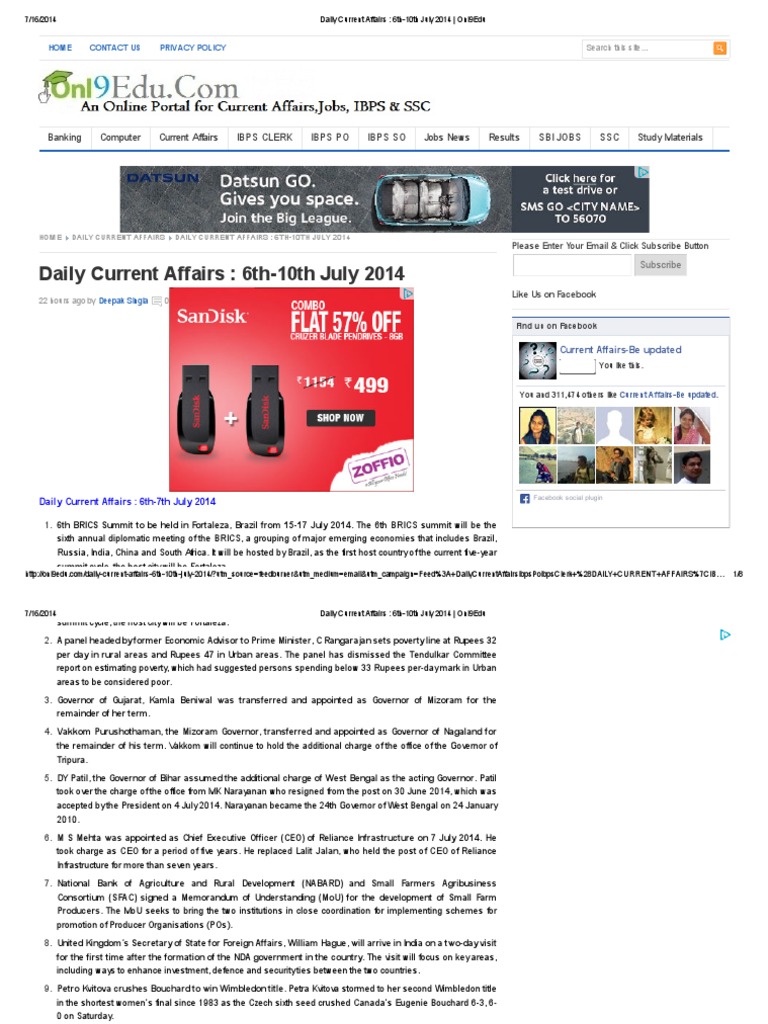 6-7 July Current Aff | PDF | Cruise Missile | Economy Of India