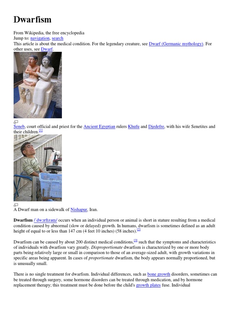 Dwarfism | PDF | Growth Hormone | Endocrine System