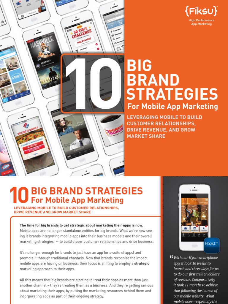 10 Big Brand Strategies | PDF | Mobile App | Advertising