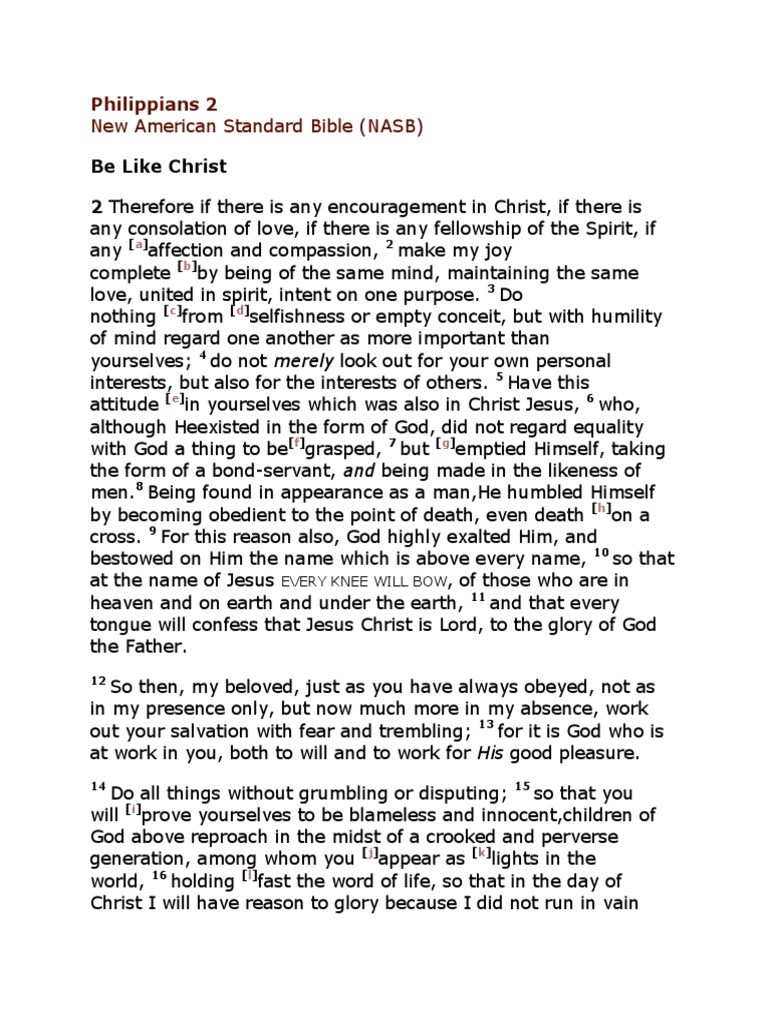 Philippians 2 | PDF | Epistle To The Philippians | Abrahamic Religions