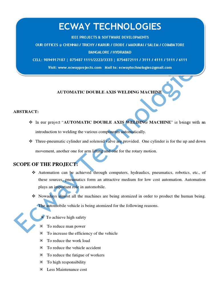 Automatic Double Axis Welding Machine7 | PDF | Machines | Pneumatics