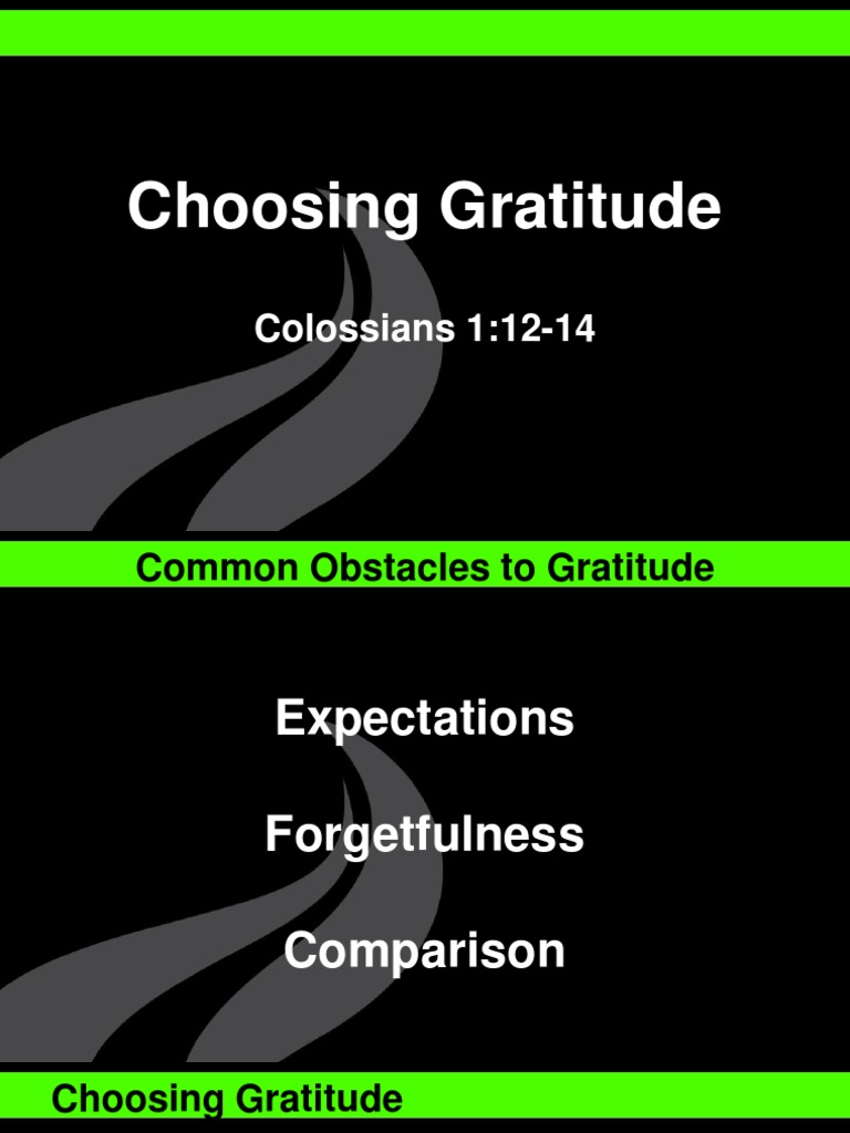 Choosing Gratitude | PDF