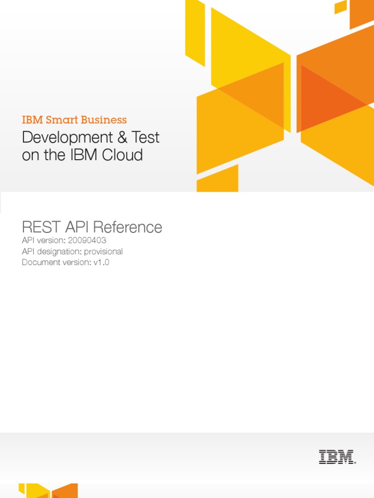 REST API For IBM Cloud | PDF | Hypertext Transfer Protocol | Application Programming Interface