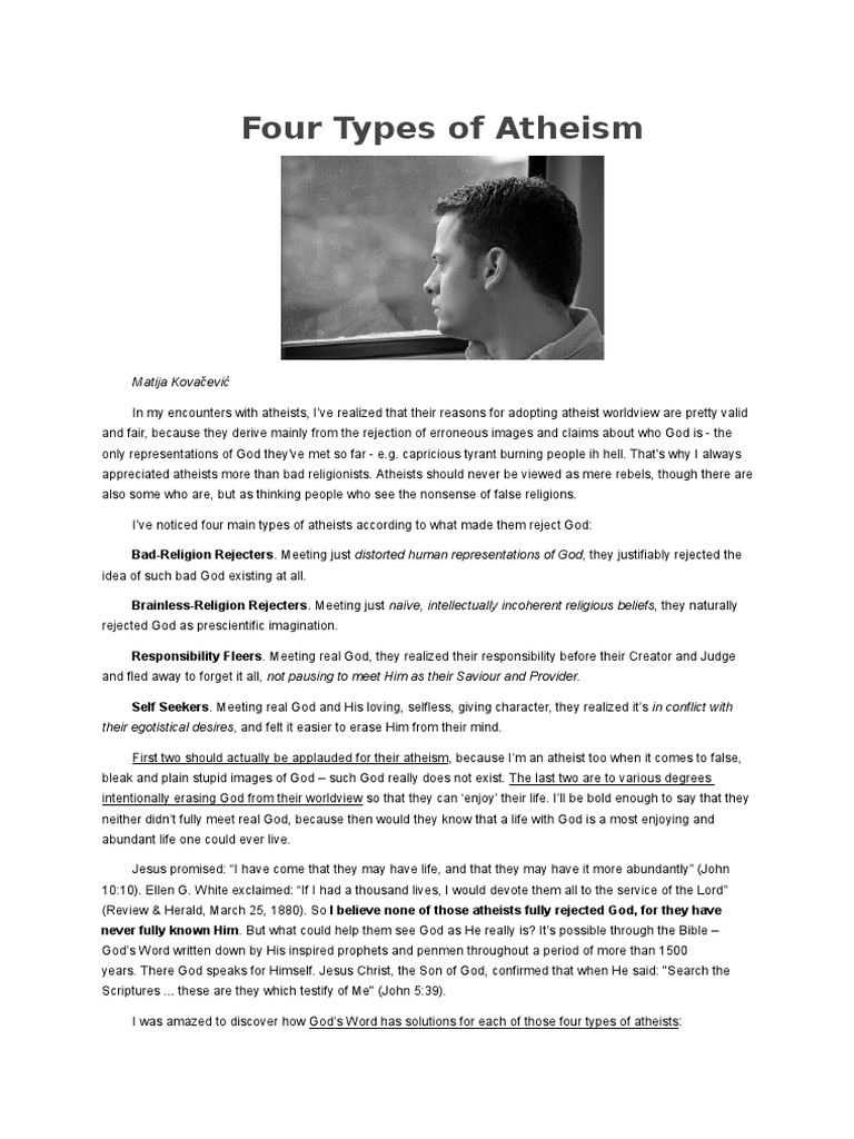 Four Types of Atheism | PDF | Atheism | God