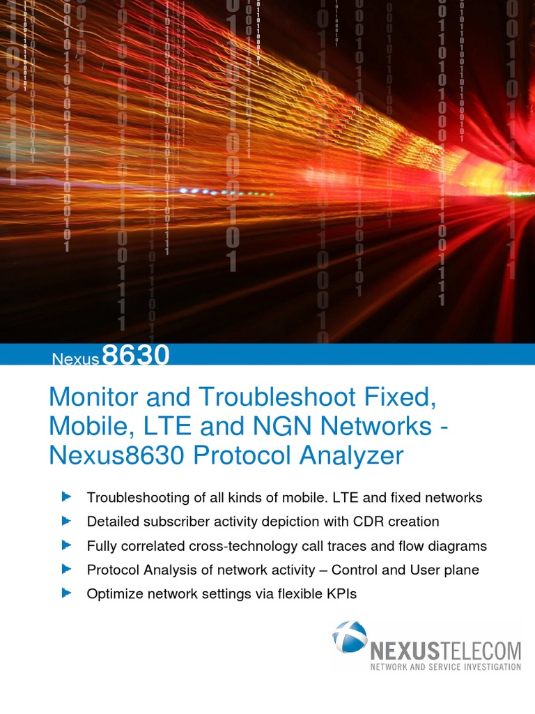Monitor and Troubleshoot Fixed, Mobile, LTE and NGN Networks ...