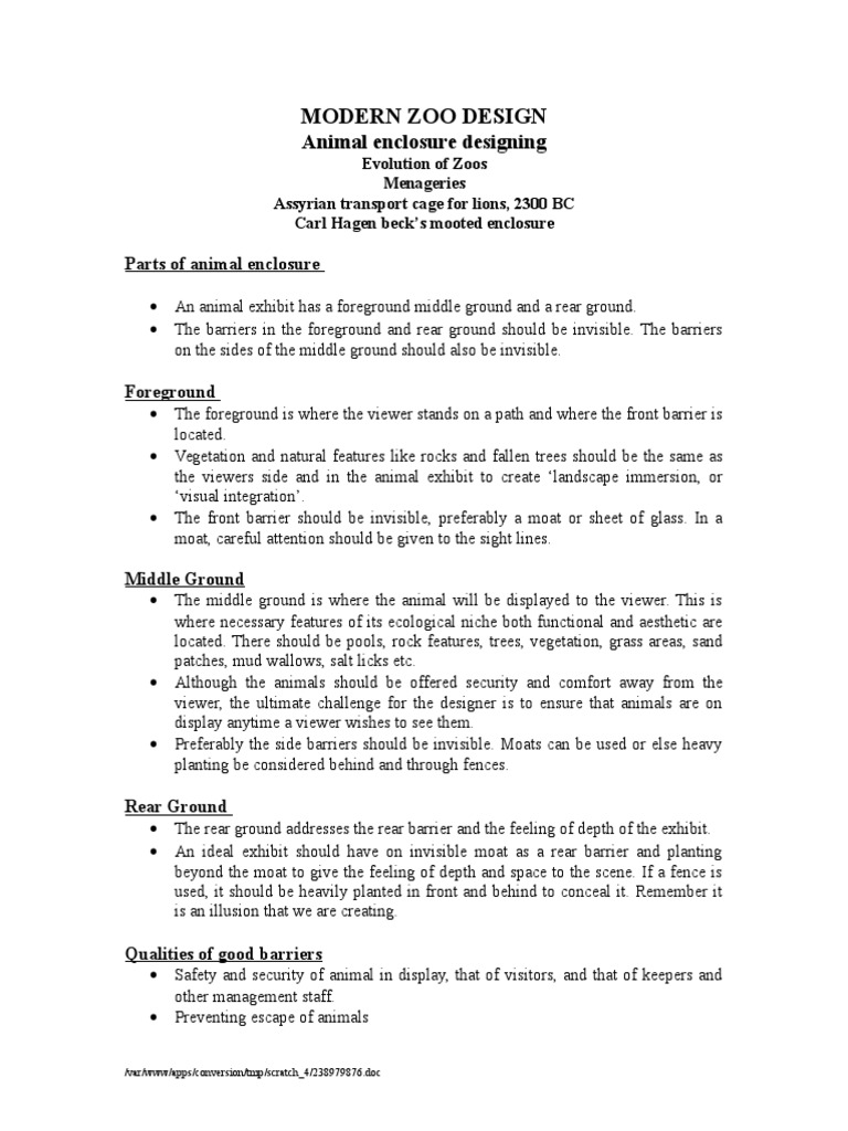 Modern Zoo Design | PDF | Zoo | Nature