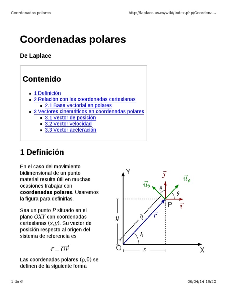 Introducción a Coordenadas Polares | PDF | Vector Euclidiano | Sistema ...