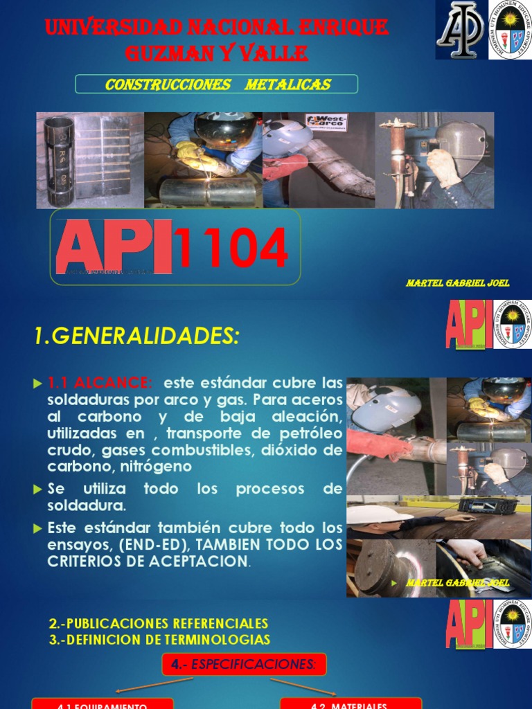 Api 1104 | Soldadura | Construcción