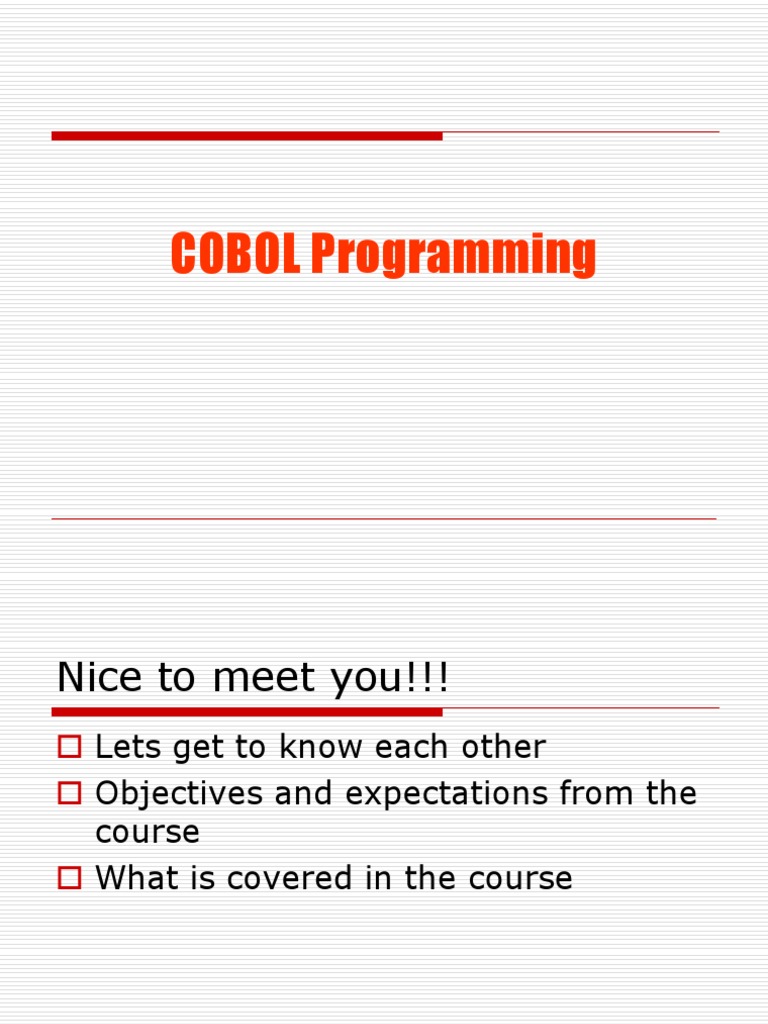 Cobol Programming Pdf Subroutine Modular Programming 3484