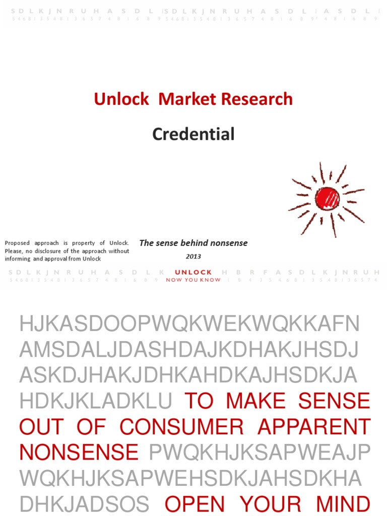 Unlock Market Research: Credential | PDF | Brand | Qualitative Research
