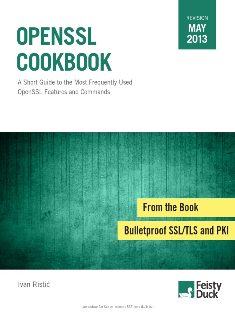 Openssl Cookbook: Bulletproof SSL/TLS and PKI From The Book | PDF | Transport Layer Security ...