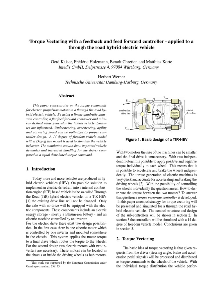 Torque Vectoring With A Feedback and Feed Forward Controller-Applied To ...