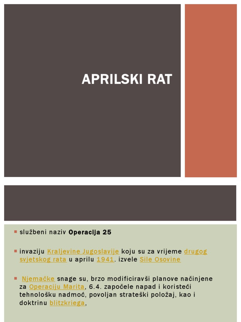 6.aprilski Rat | PDF