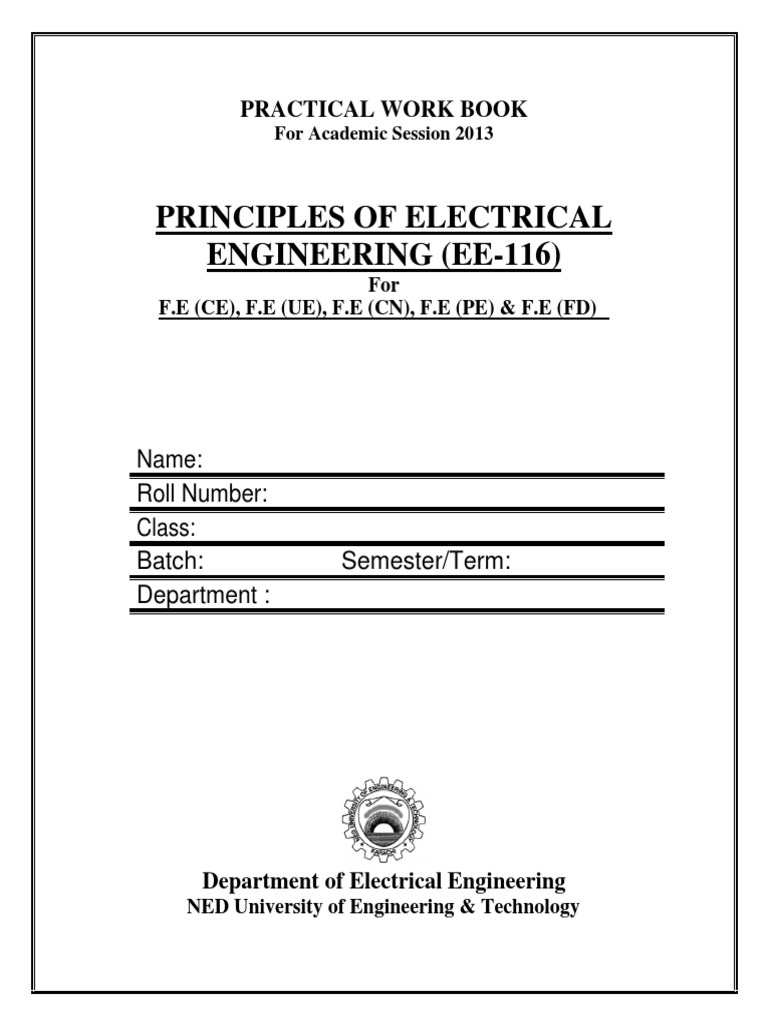 Principles of Electrical Engineering - 2013 | PDF | Series And Parallel ...
