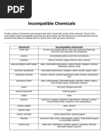 Chemical Incompatibility Chart | PDF | Chlorine | Nitric Acid