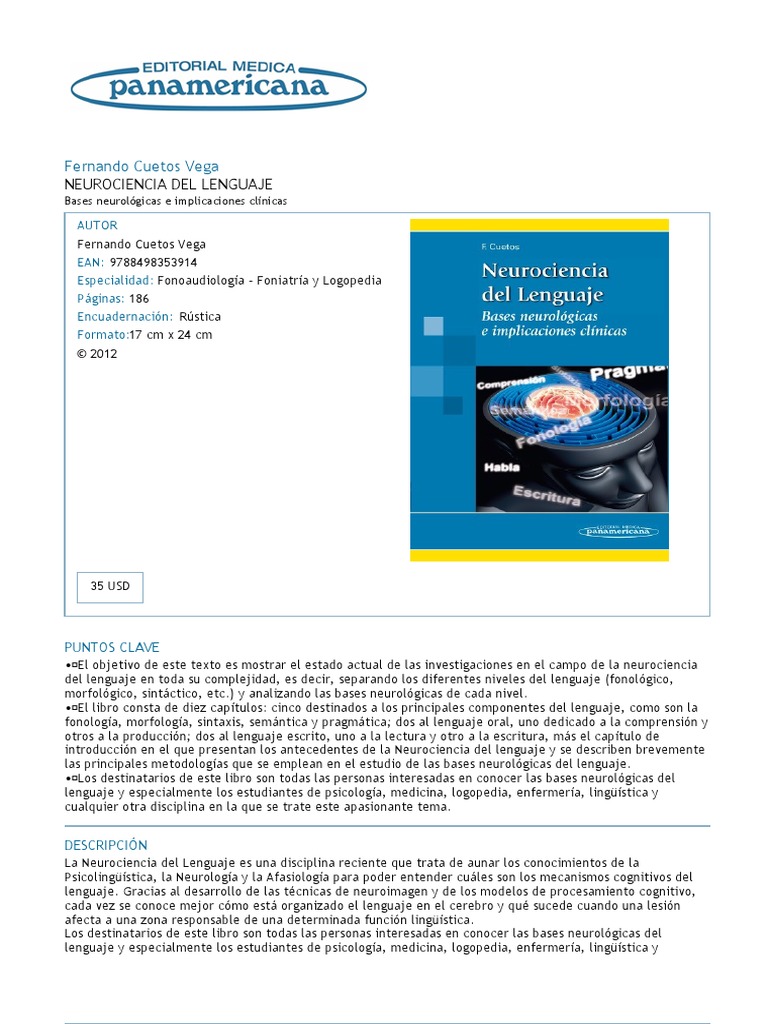 Neurociencia Del Lenguaje Pdf