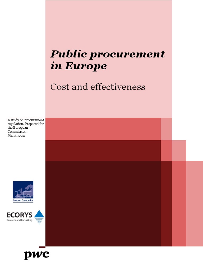 Public Procurement in Europe - Cost and Effectiveness | PDF | Procurement | European Union