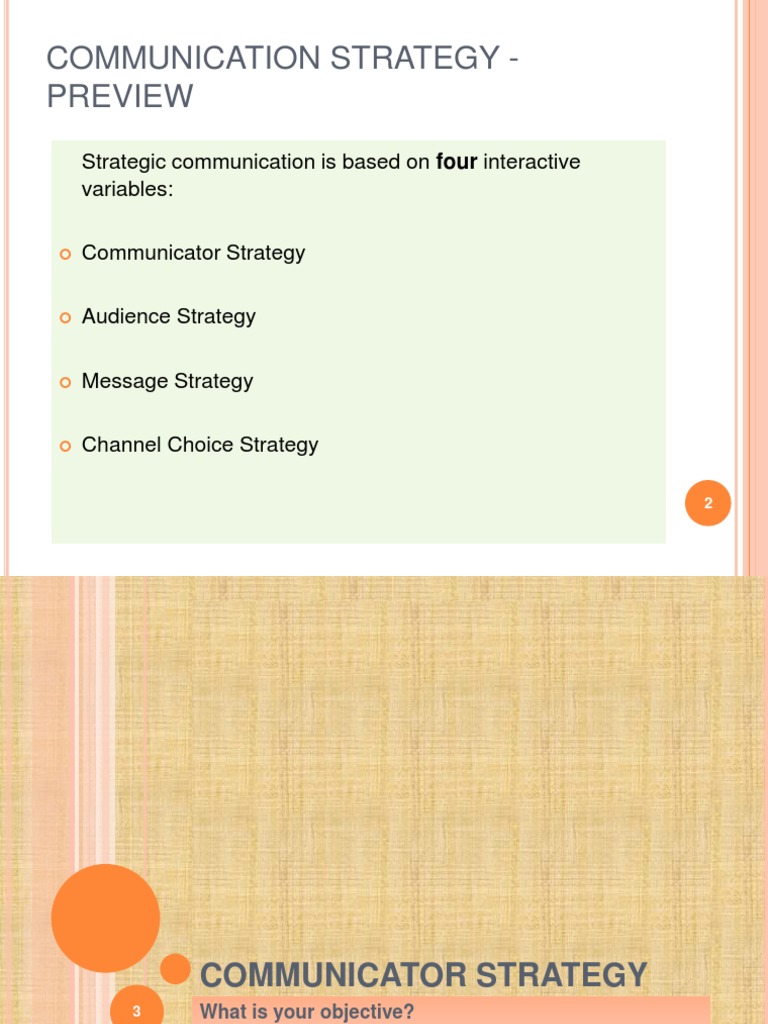 Effective Communication Strategies Guide | PDF | Persuasion | Strategic ...