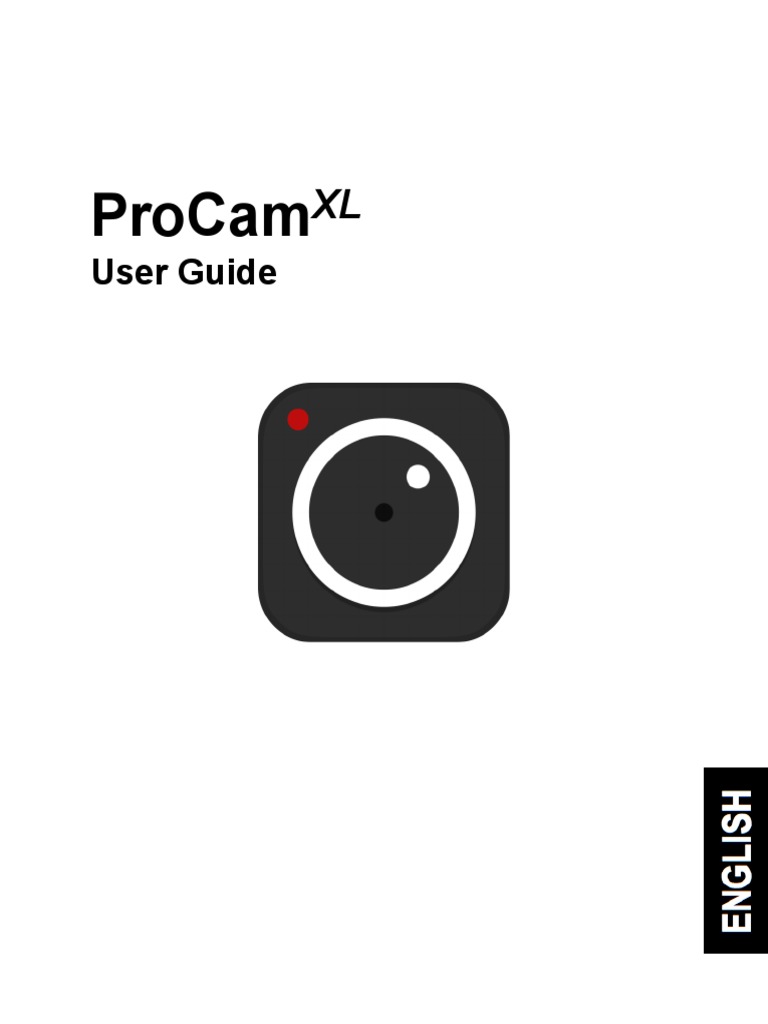 ProCam XL User Guide English | PDF | Exposure (Photography) | Image Stabilization