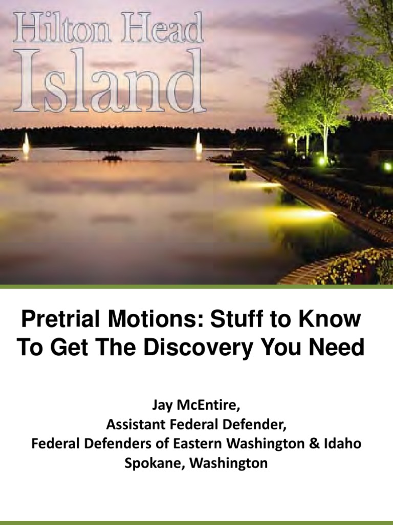 Pretrial Motions | PDF | Discovery (Law) | United States Court Of ...