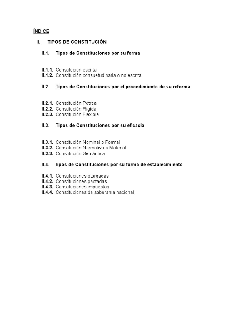 Clasificación Y Tipología De Las Constituciones Pdf Constitución