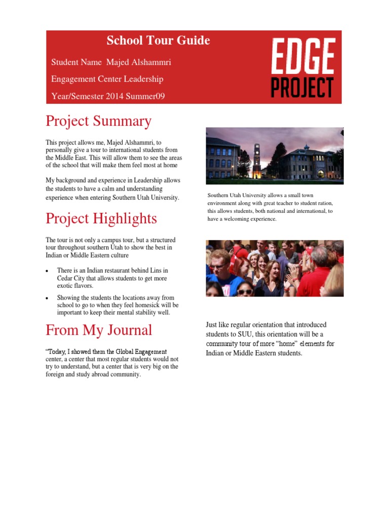 Middle Eastern Student Campus Tours | PDF