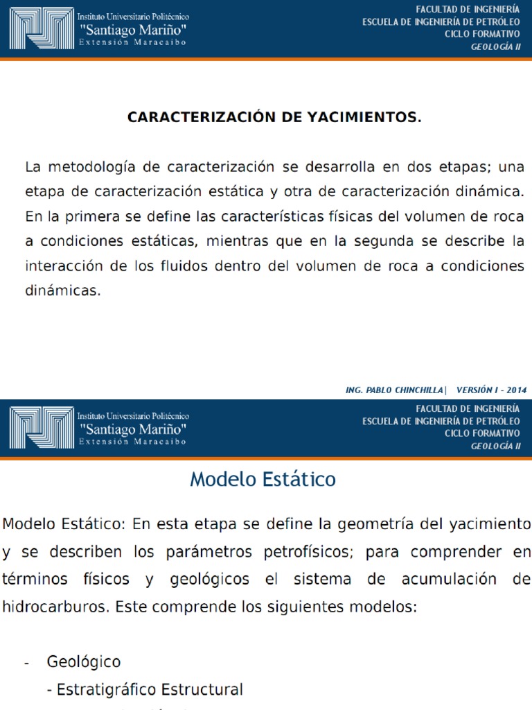 Modelo Estatico de Yacimientos Geologia II | PDF | Permeabilidad ...