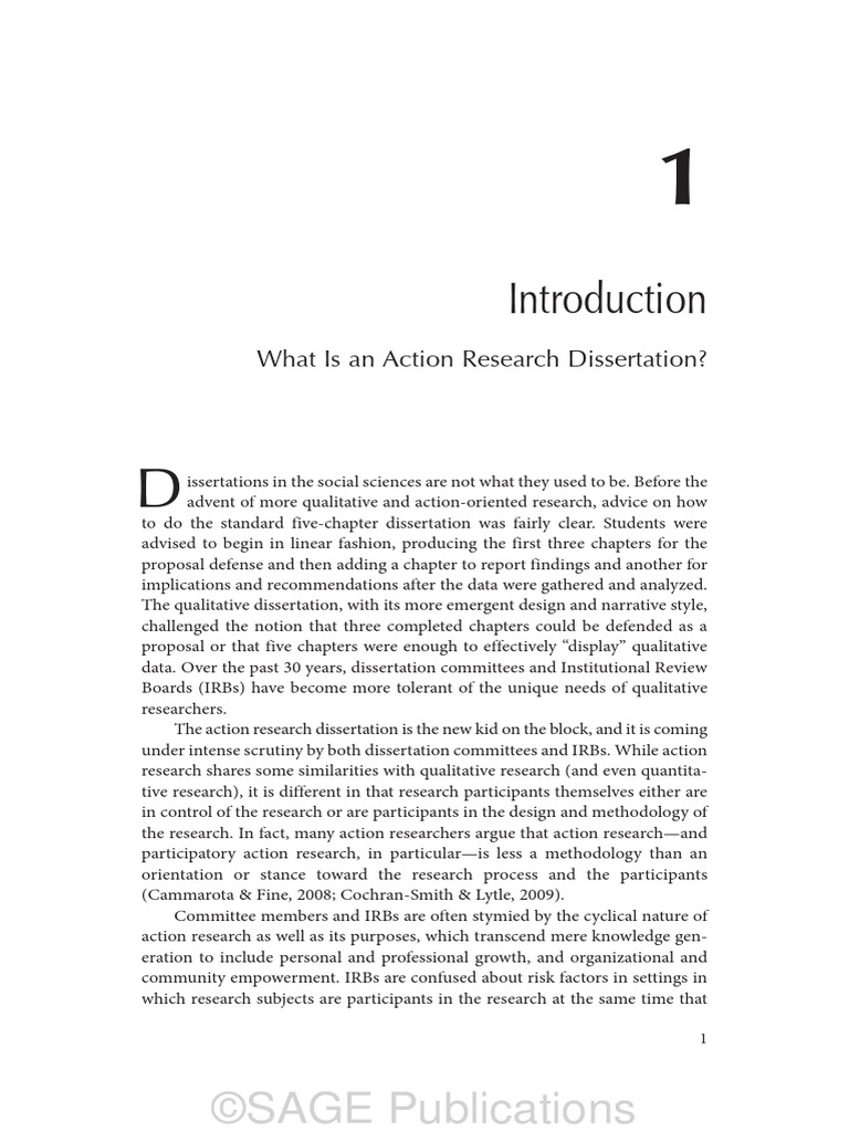 Action Research Dissertation Chapter 1 | PDF | Action Research ...